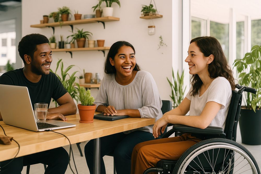 Inclusive workplace joyful collaboration | Free Photo - rawpixel