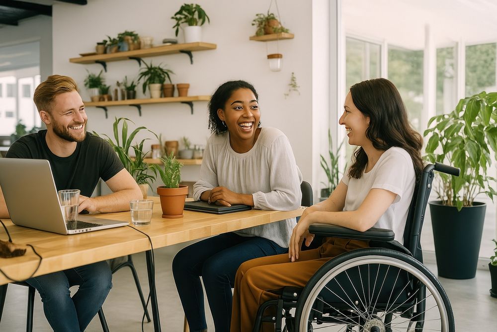 Inclusive office teamwork happiness | Free Photo - rawpixel