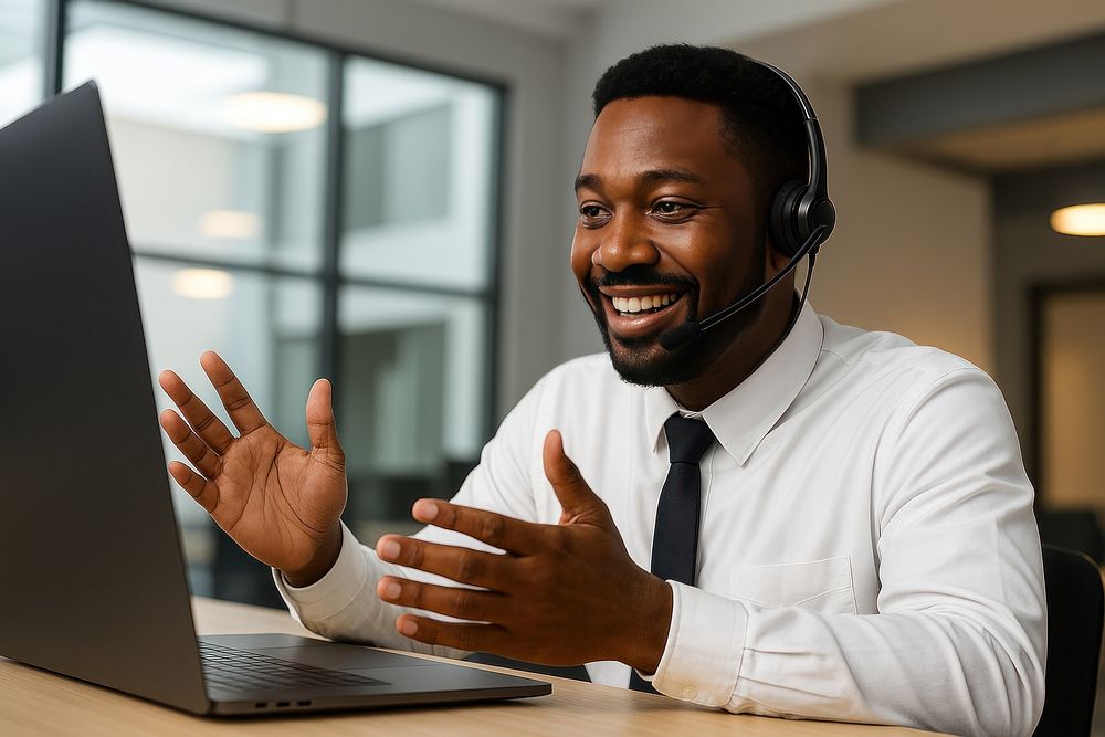 Professional virtual meeting setup. | Free Photo - rawpixel