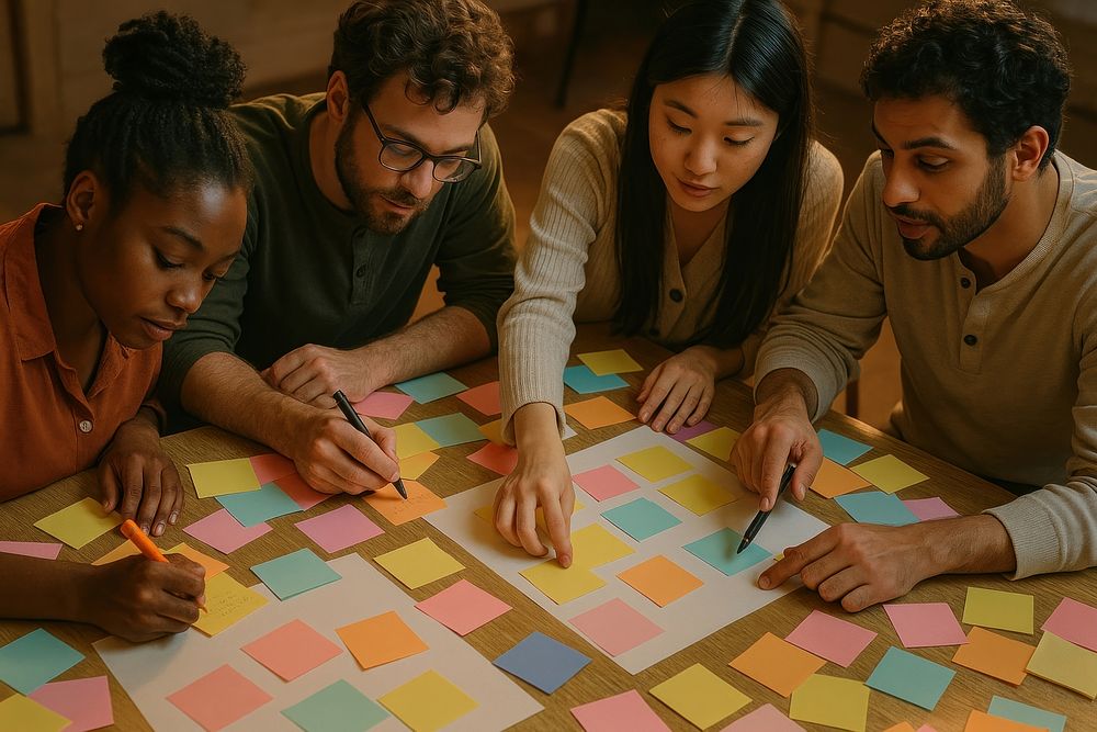 Collaborative brainstorming with sticky notes. | Free Photo - rawpixel