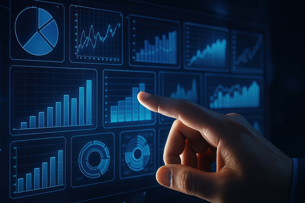 Interactive data analysis interface | Free Photo - rawpixel