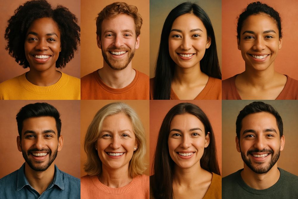Diverse joyful smiling portraits | Free Photo - rawpixel