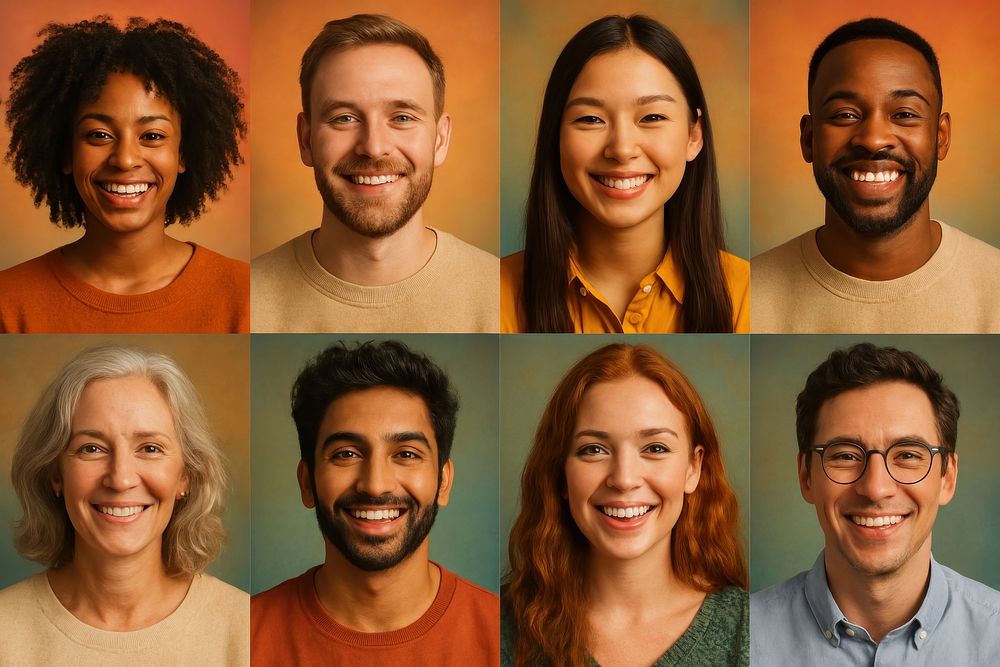 Diverse smiling people portraits | Free Photo - rawpixel