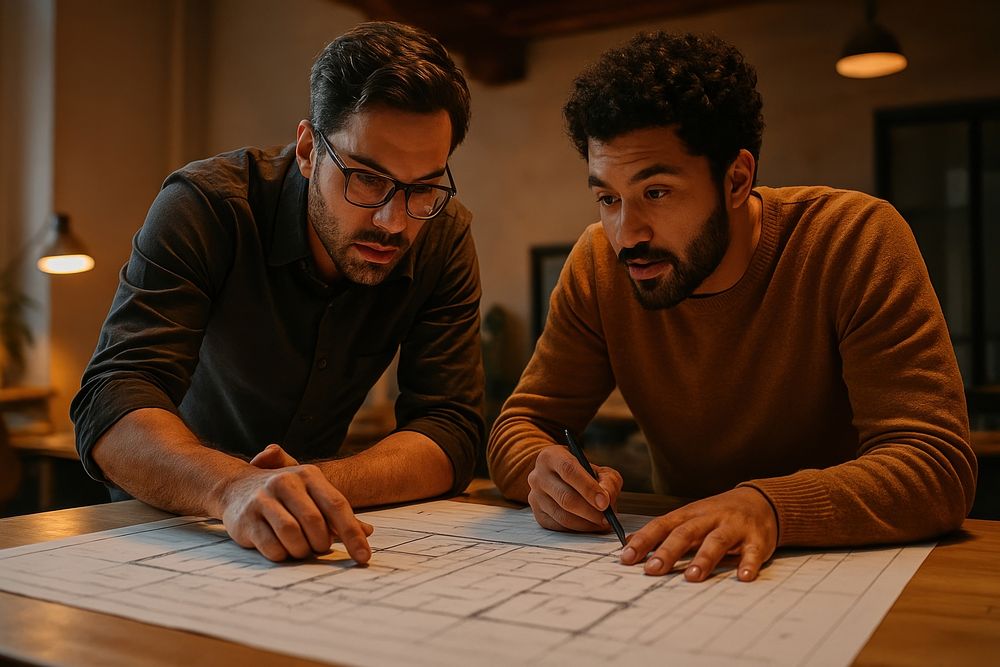 Collaborative architectural planning session. | Free Photo - rawpixel