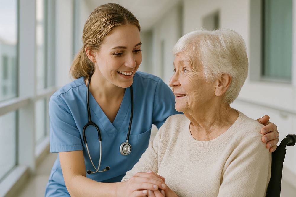 Nurse caring for elderly patient | Free Photo - rawpixel