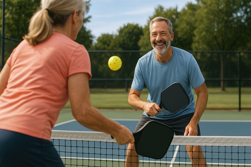 Seniors enjoying pickleball outdoors | Free Photo - rawpixel