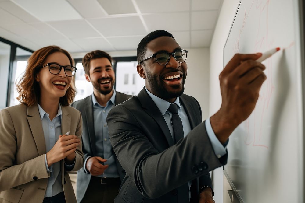 Team brainstorming with enthusiasm. | Free Photo - rawpixel