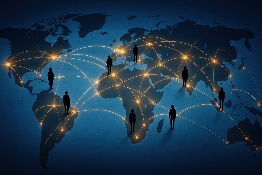 Global network connection illustration | Free Photo Illustration - rawpixel