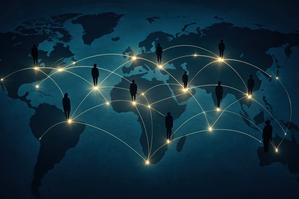 Global network connection illustration | Free Photo Illustration - rawpixel