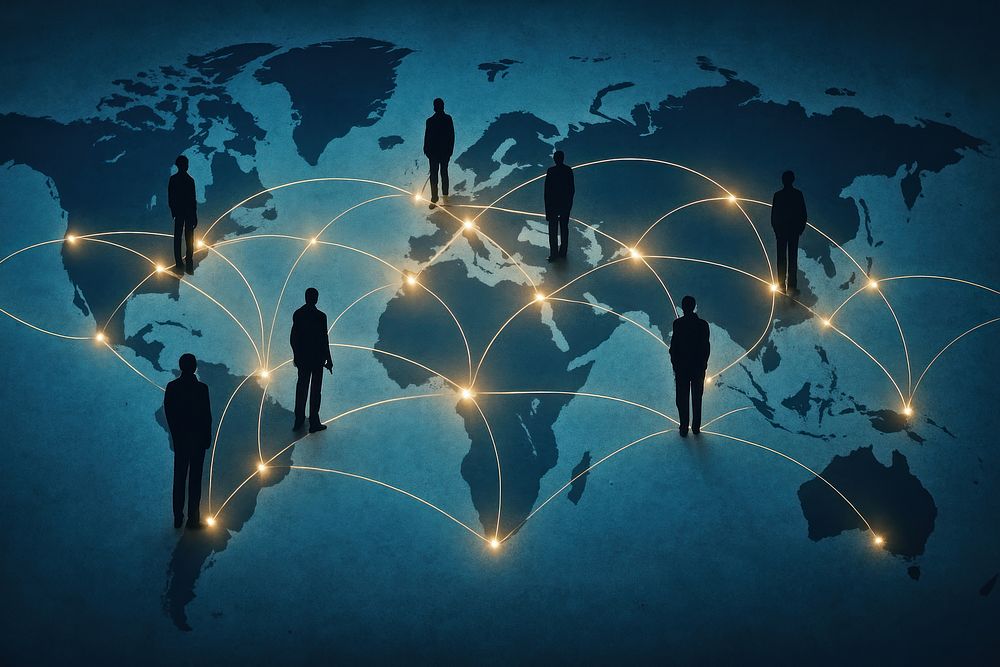 Global network connection illustration. | Free Photo Illustration ...