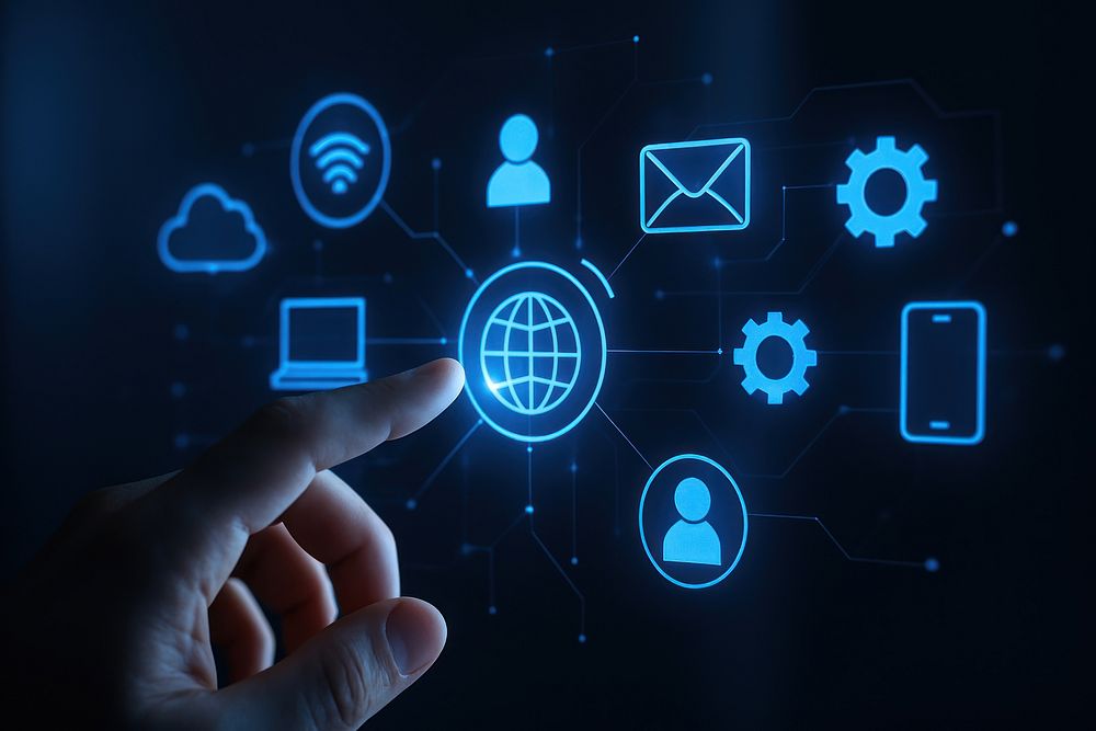 Digital connectivity technology interface | Free Photo - rawpixel