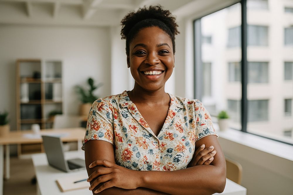 Confident professional woman smiling. | Free Photo - rawpixel