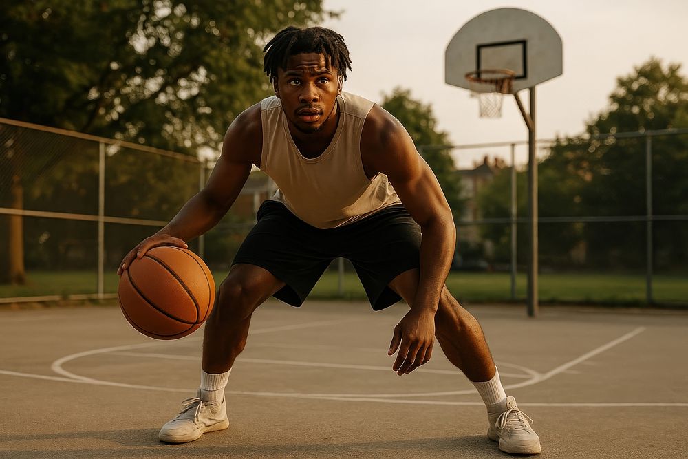 Focused outdoor basketball player | Free Photo - rawpixel
