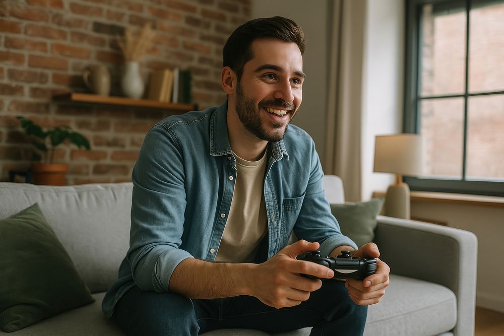 Man enjoying video game session | Free Photo - rawpixel