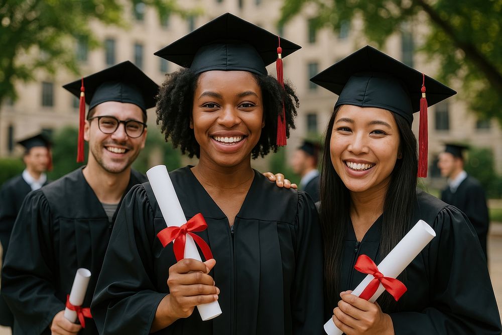 Graduates celebrating academic achievement. | Free Photo - rawpixel