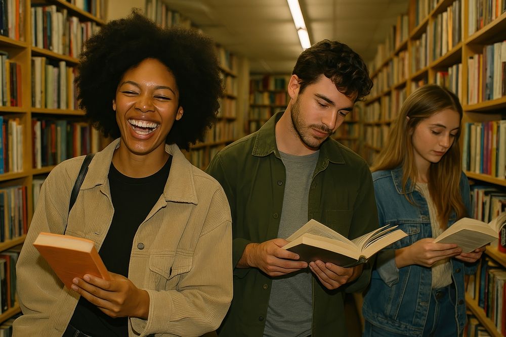 Diverse friends reading books happily. | Free Photo - rawpixel
