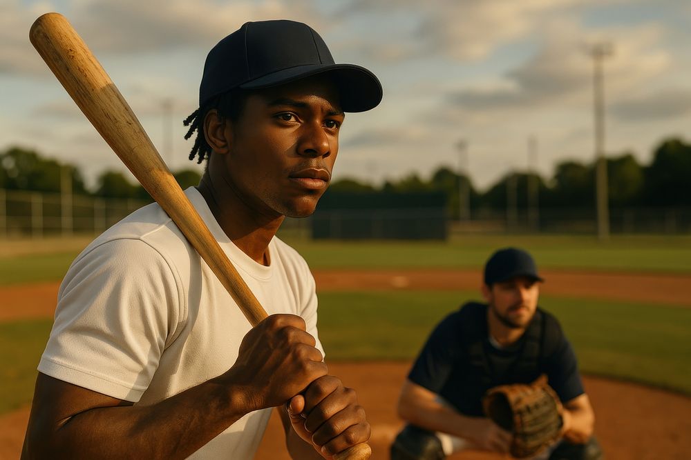 Focused baseball players outdoors. | Free Photo - rawpixel