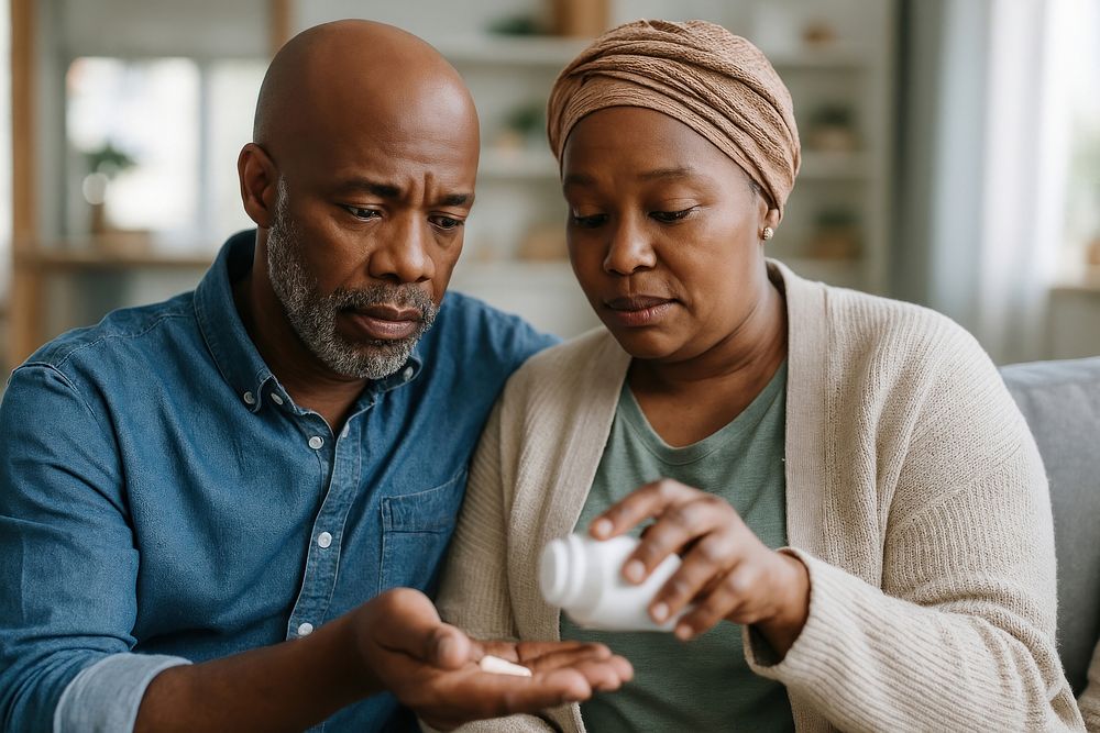Couple discussing medication options. | Free Photo - rawpixel