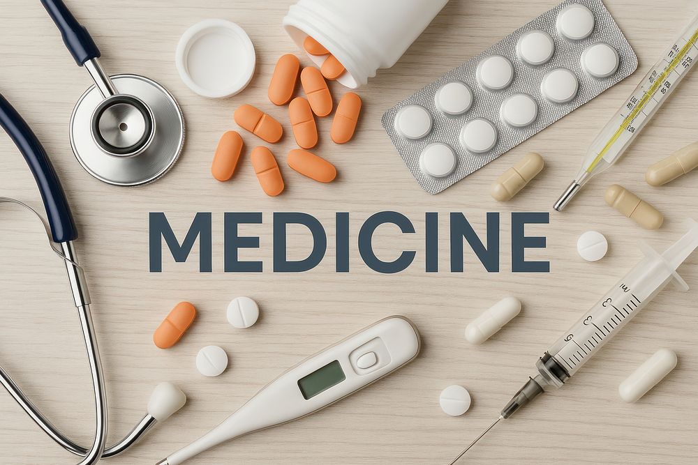 Healthcare essentials on table | Free Photo - rawpixel