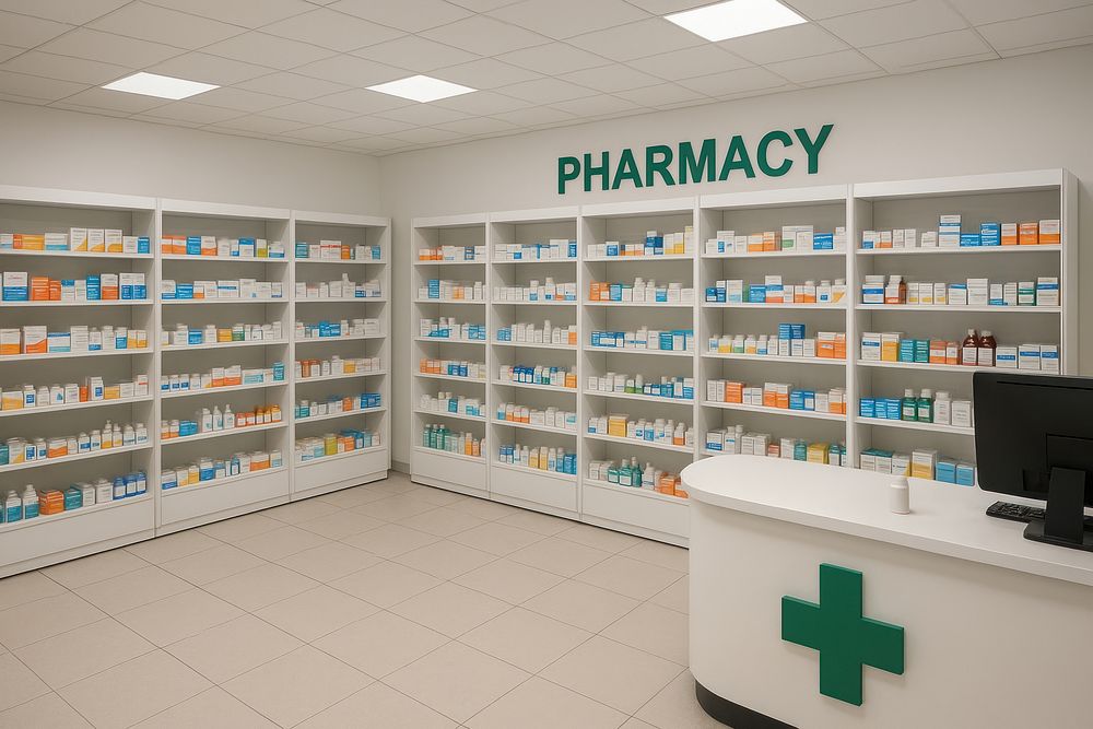 Modern pharmacy interior design. | Free Photo - rawpixel