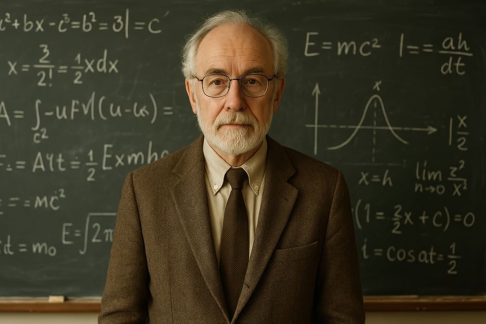 Elderly professor teaching mathematics. | Free Photo - rawpixel