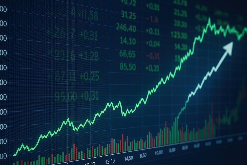 Stock market growth chart illustration. | Free Photo Illustration ...