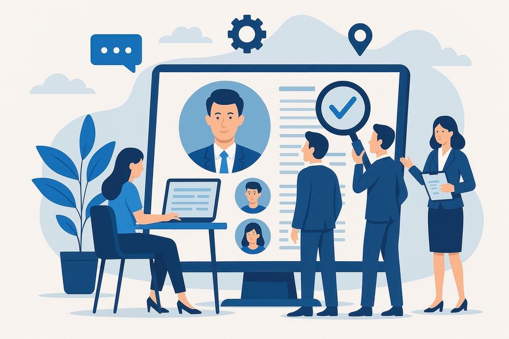 Digital recruitment process illustration. | Free Photo Illustration ...