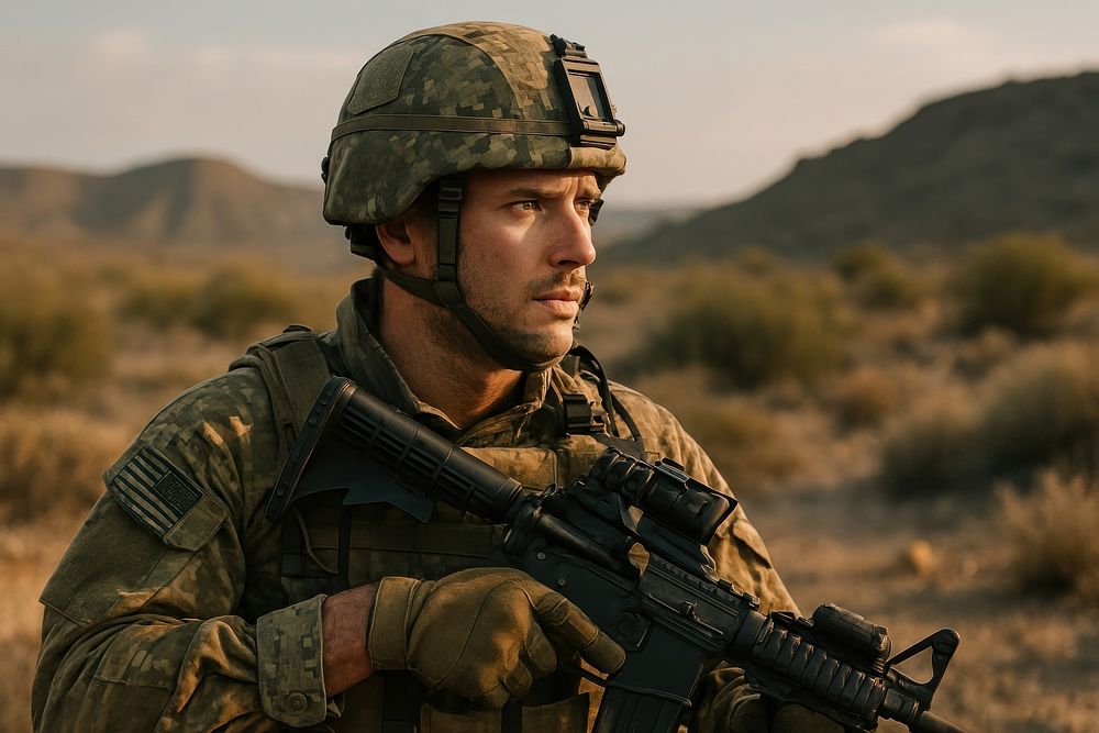 Soldier desert tactical readiness | Free Photo - rawpixel