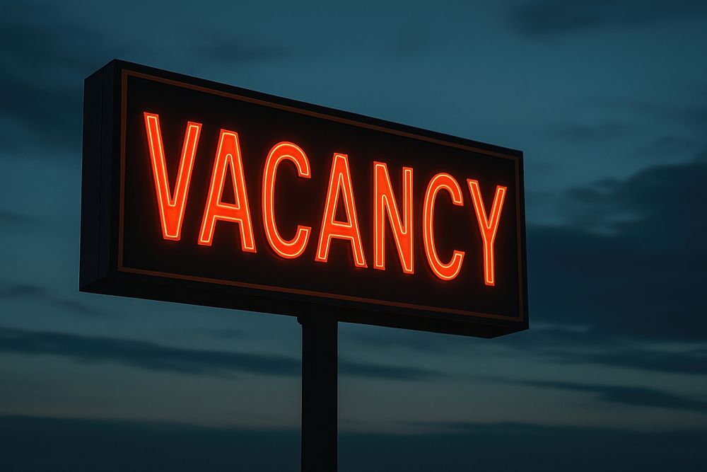 Neon vacancy sign glowing. | Free Photo - rawpixel