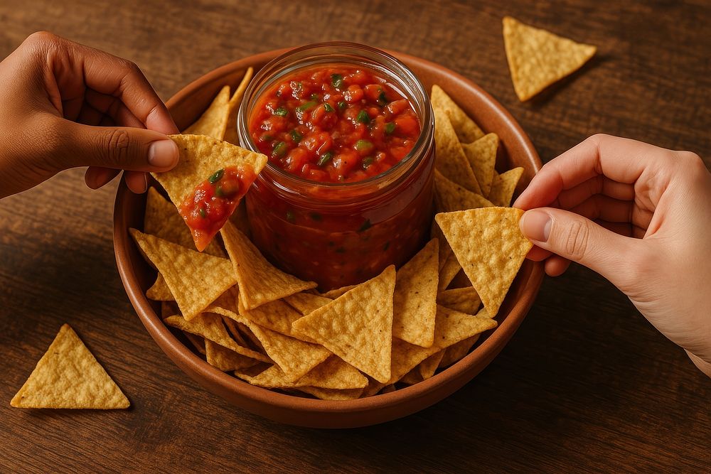 Tasty salsa with crunchy nachos. | Free Photo - rawpixel