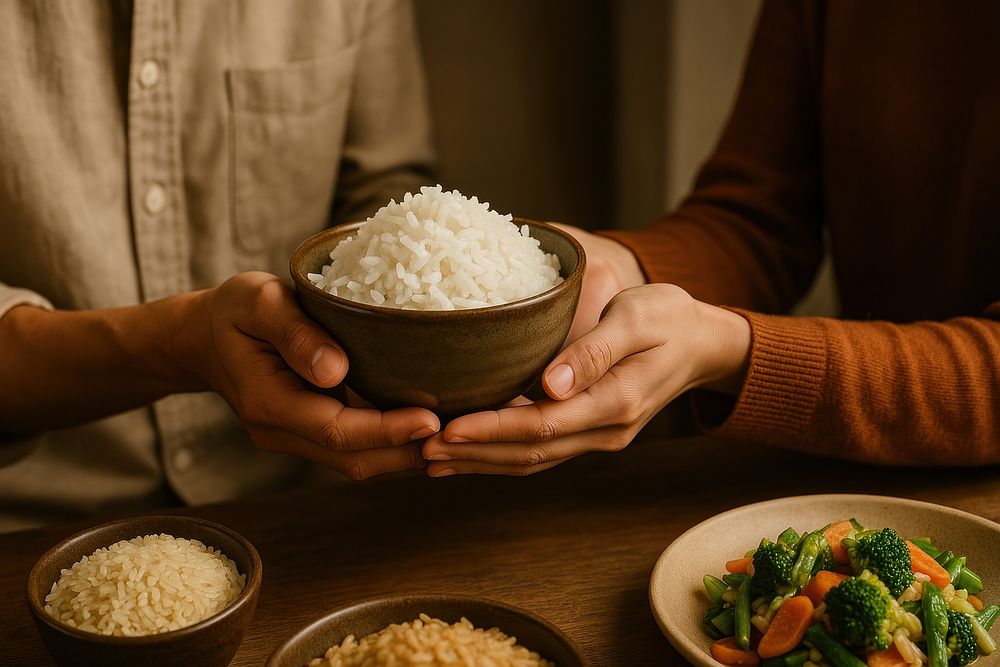 Sharing rice meal together | Free Photo - rawpixel