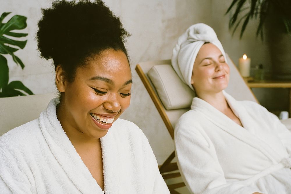 Relaxing spa day smiles | Free Photo - rawpixel