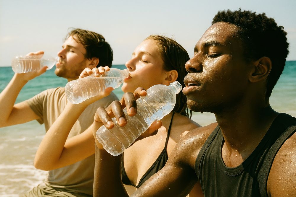 Refreshing hydration under sun | Free Photo - rawpixel