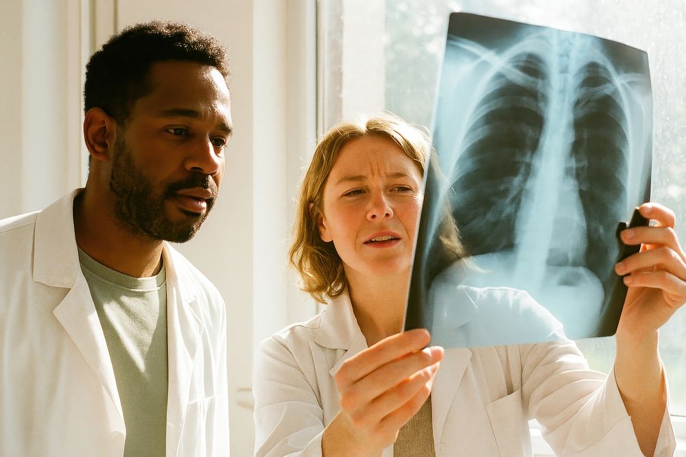 Doctors examining chest X-ray. | Free Photo - rawpixel