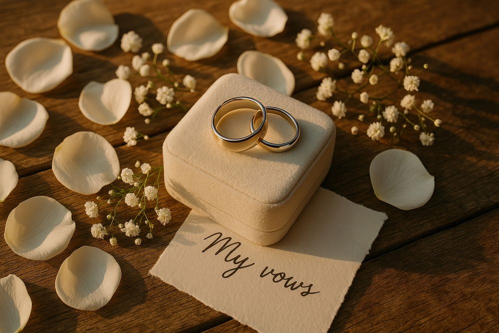 Romantic wedding vow setting | Free Photo - rawpixel