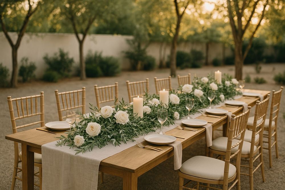 Elegant outdoor wedding table setting | Free Photo - rawpixel