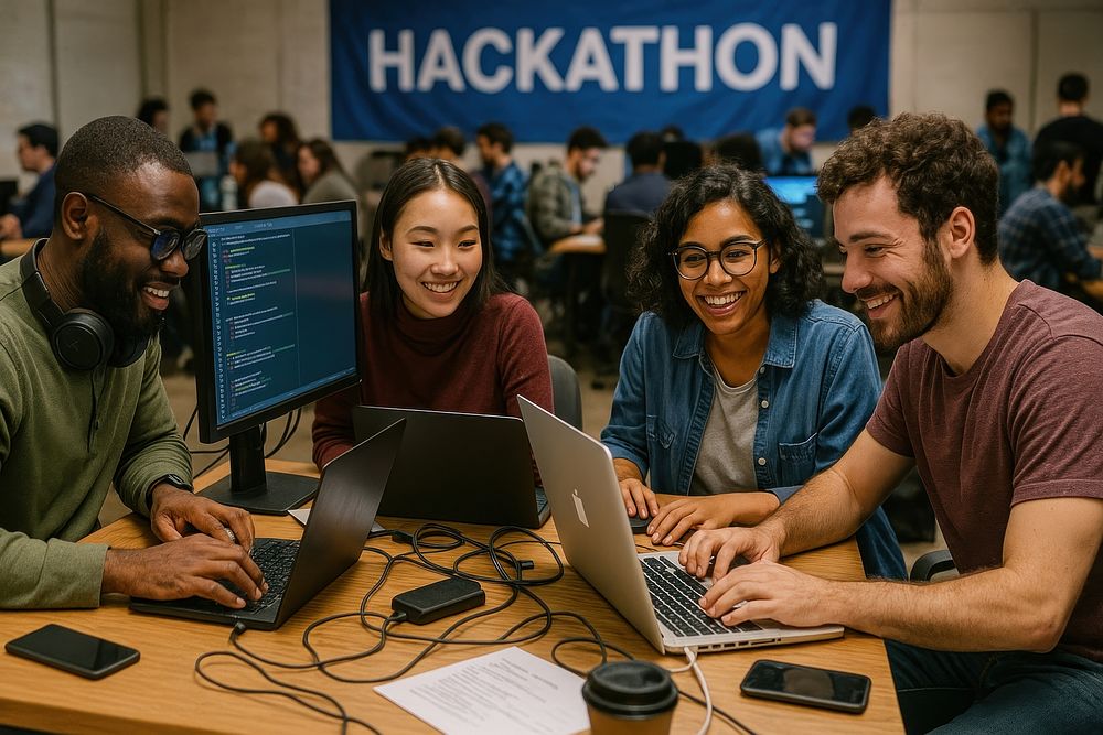 Diverse team coding hackathon. | Free Photo - rawpixel