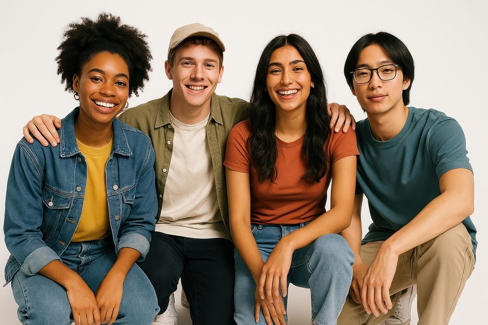 Diverse friends smiling together | Free Photo - rawpixel