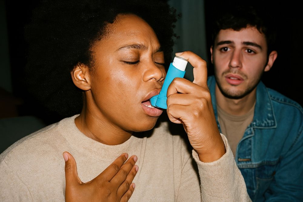 Inhaler use for asthma relief | Free Photo - rawpixel