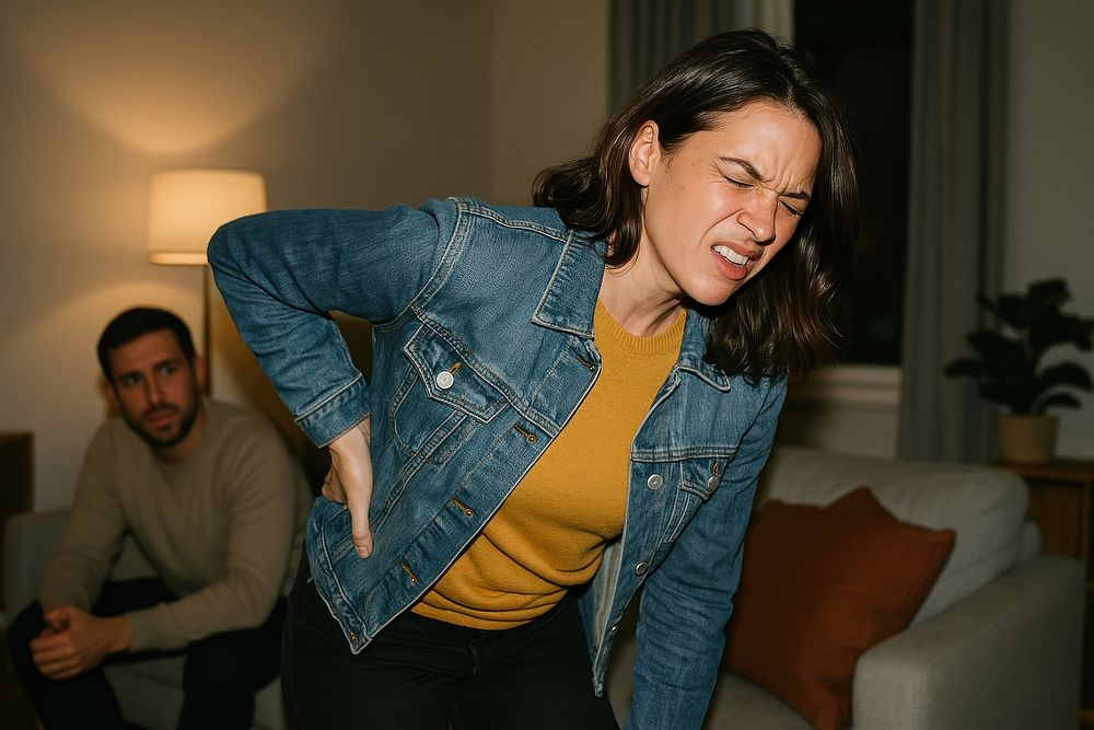 Woman experiencing back pain. | Free Photo - rawpixel