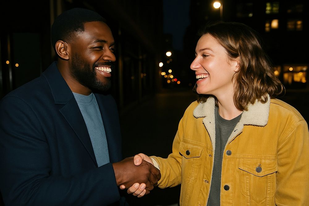Friendly handshake at night | Free Photo - rawpixel