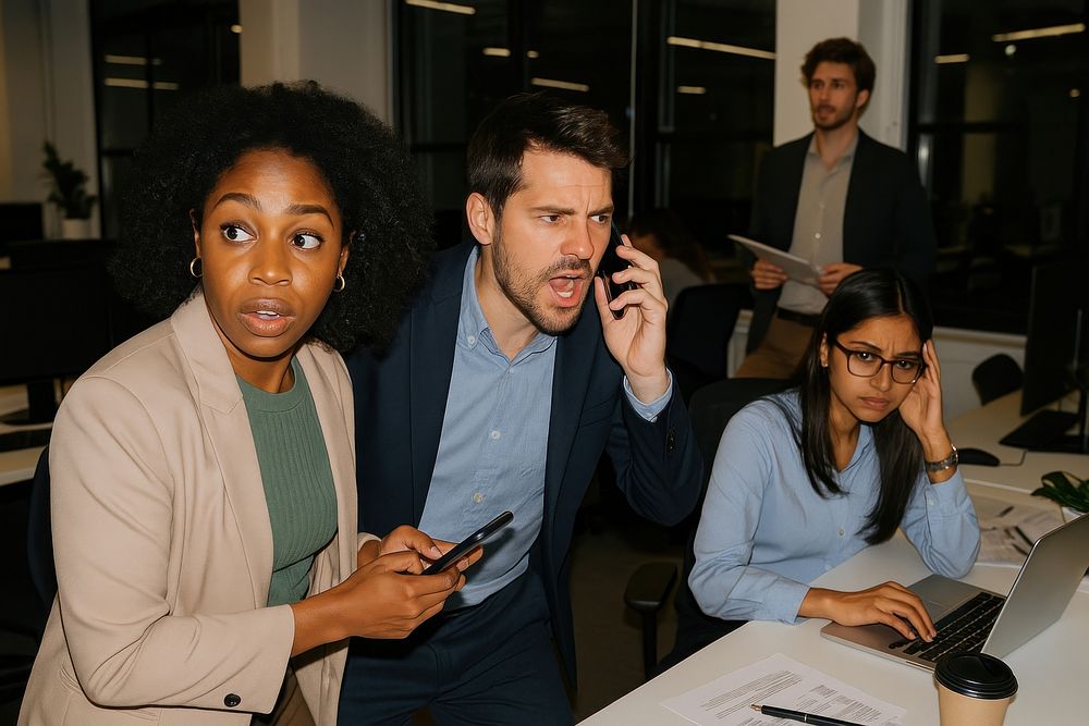 Office urgency teamwork collaboration stress | Free Photo - rawpixel