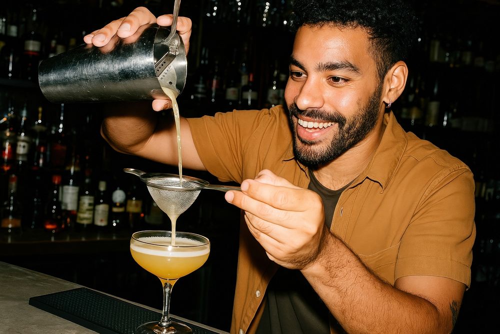 Bartender crafting delicious cocktail | Free Photo - rawpixel