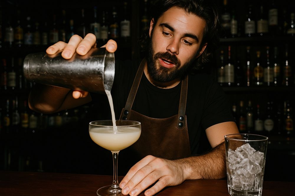 Bartender mixing cocktail drink. | Free Photo - rawpixel
