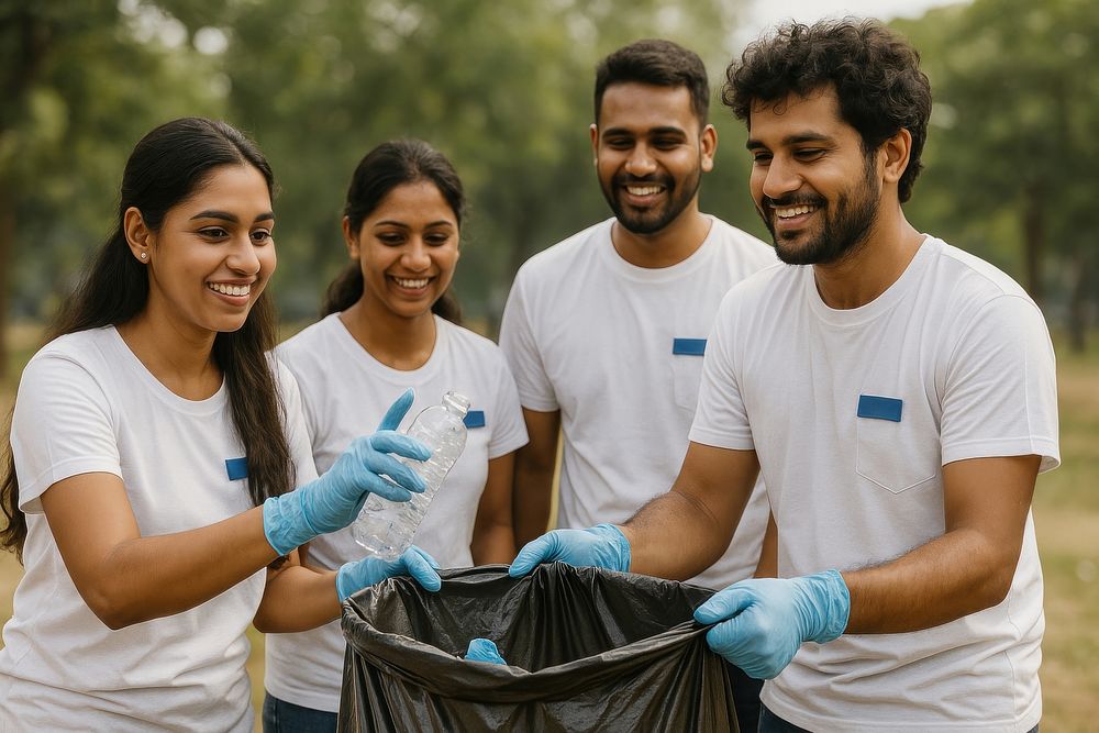 Teamwork in environmental cleanup activity. | Free Photo - rawpixel
