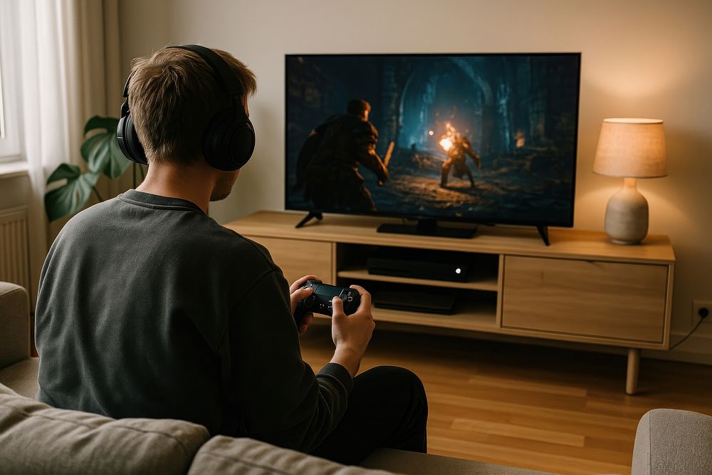 Immersive gaming experience at home. | Free Photo - rawpixel