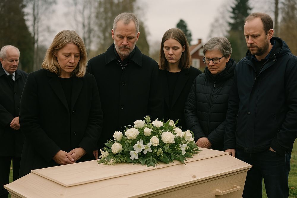 Somber funeral gathering outdoors | Free Photo - rawpixel