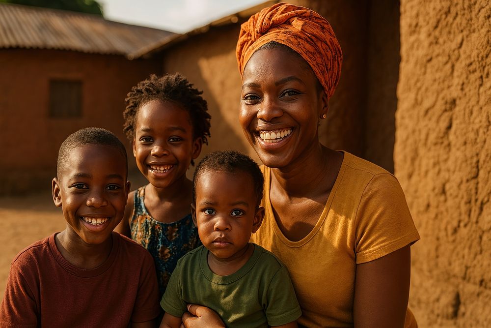 Joyful family in rural setting | Free Photo - rawpixel