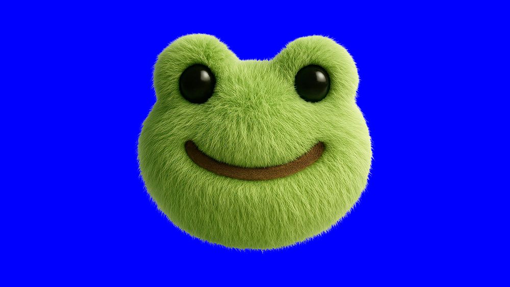 Cute fuzzy smiling frog illustration | Free Photo - rawpixel