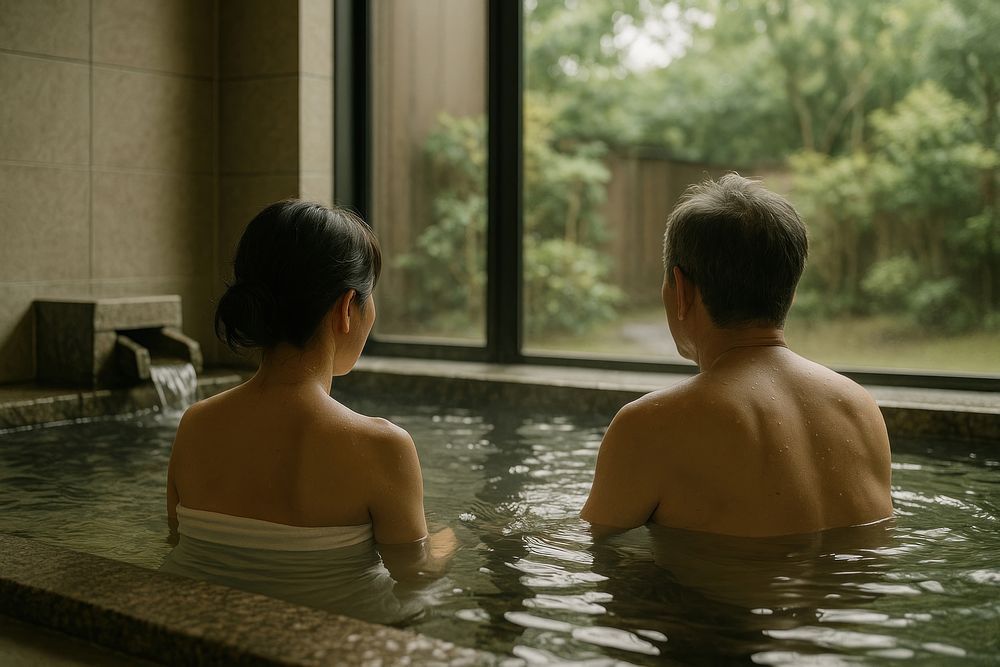 Relaxing indoor hot spring experience. | Free Photo - rawpixel